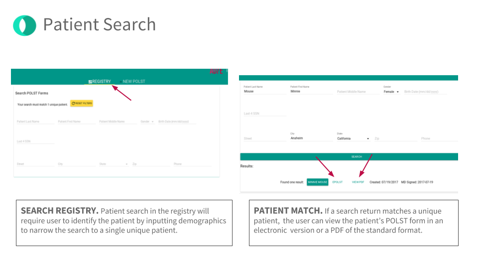 Patient Search – Care Directives